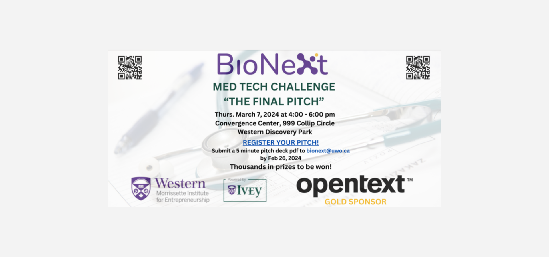 BioNext Medtech Challenge Series - The Final Pitch Event | London Economic Development Corporation